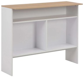 Barový stůl Jackson se 2 stolními deskami - bílý | 130x40x120 cm