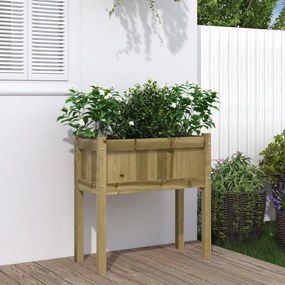 Zahradní truhlík s nohami 70x31x70 cm impregnované borové dřevo - Default Title
