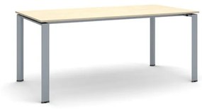 Jednací stůl INFINITY se šedostříbrnou podnoží 1800 x 900 x 750 mm, bílá