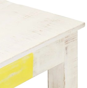 Konferenční stolek bílý 110x60x45 cm masivní mangovníkové dřevo - Default Title