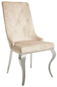 Židle moderní barokní champagne samet s hlavou lva/ 41506