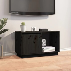 814338 vidaXL TV skříňka černá 74 x 35 x 44 cm masivní borové dřevo