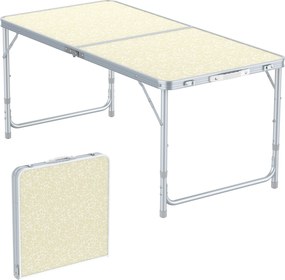 Kempingový stůl Toboli – 120 × 60 × 70 cm, 70 cm (63435)