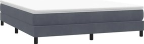 Postel Box Spring bez matrace Dark Grey 180x220 cm samet 3315886