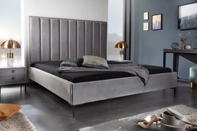 Designová postel Gallia 160 x 200 cm stříbrno-šedá
