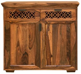 Massive home | Dvoudveřová komoda z palisandrového dřeva se 2 zásuvkami Massive Home Rosie MIRA-KM Světle medová