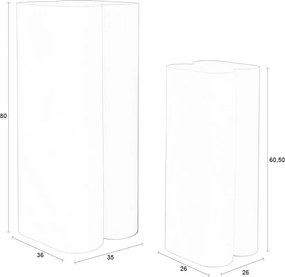 Kovové stojany na květiny v sadě 2 ks (výška 80 cm) Shape – Zuiver