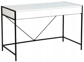Tutumi, kancelářský stůl se šuplíky 123x60x76 cm 190301, bílá-černá, MEB-02400
