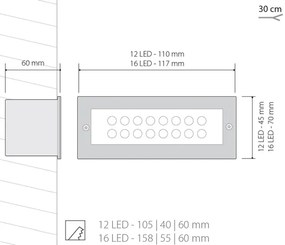 LED Venkovní osvětlení INDEX 1x12LED/1W/230V IP54