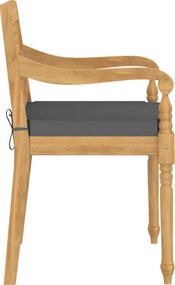 vidaXL Židle Batavia 6 ks bělené masivní teakové dřevo [3087058] Barva: Bílá