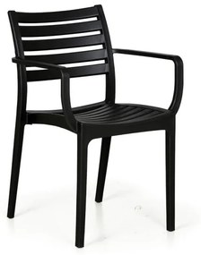 Plastová bistro židle SLENDER, černá
