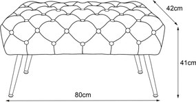 Taburet Madrid grafitový
