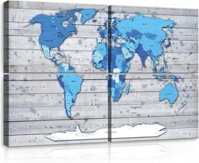 Obraz 120x80 Mapa světa na zeď dekorace cestování minimalismus moderní styl