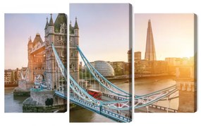 Vícedílný obraz Tower Bridge Při Východu Slunce Nedostatek Nedostatek Plátno Canvas 180x120