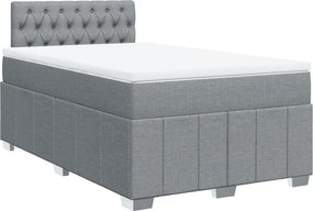 Box spring postel s matrací světle šedá 120x190 cm textil 3287014
