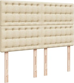 Box spring postel s matrací krémová 140x200 cm textil 3292830