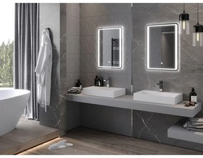 Mexen Zusa, LED koupelnové zrcadlo s podsvícením 50x70 cm, 6000K, ochrana proti zamlžování, 9808-050-070-611-00