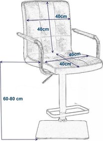 LuxuryForm DESIGN Barová židle VERONA na černém talíři - černá