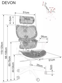 Kancelářská židle Ergos šedá