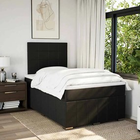 Box spring postel s matrací černá 120x190 cm textil 3293909