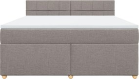 Box spring postel s matrací taupe 180x200 cm textil 3289063