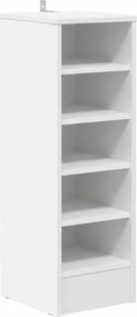 skříňka na boty, botník, 6 polic, dřevo, 92x36x32 cm, bílá, Dekorino BB20260073