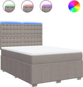 Box spring postel s matrací taupe 160x200 cm textil 3294037