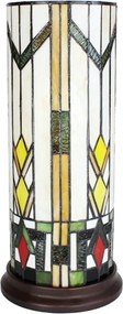 Válcová stolní lampa Tiffany - Ø 18*40 cm E14/max 1*25W