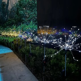 Solární vánoční dekorativní světlo ohňostroj, Firework, 2ks, různé barvy na výběr Barva: Studená bílá