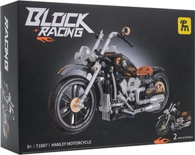 Stavebnice Černý motocykl T1007 - 455 dílků
