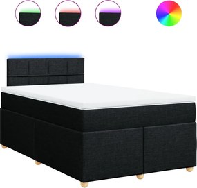 Box spring postel s matrací černá 120x200 cm textil 3288949