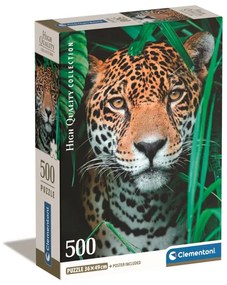 Clementoni - Puzzle 500Jaguar v džungli Compact