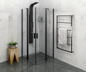 Sapho Sapho, SKA nástěnný sušák ručníků 600x1150x100mm, černá mat, SKA502