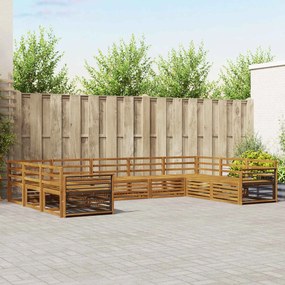 Venkovní pohovková souprava 9 ks Přírodní Masivní akátové dřevo 3374139