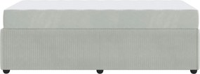 Rám postele Světle šedá 100 x 200 cm textil 3398360