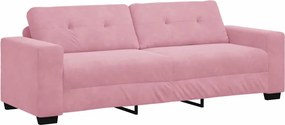 Set pohovek 3 ks Růžová samet 3324642