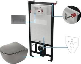 Deante WC set Peonia 6v1, podomítkový systém + toaleta -