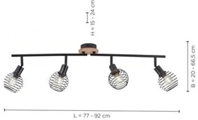 Leuchten Direkt 15924-79 - Bodové svítidlo EUGEN 4xE14/40W/230V