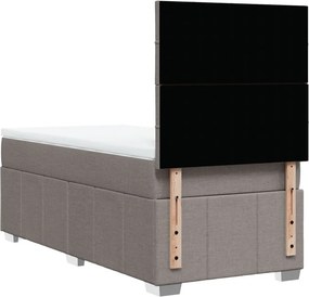 Box spring postel s matrací taupe 100 x 200 cm textil 3291583