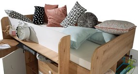 Patrová postel SMART 1 | dub artisan/černá | UNIVERZÁLNÍ | AKCE | POSLEDNÍ KUS