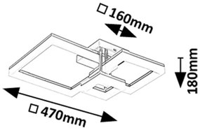 Rabalux 71384 - LED Stropní svítidlo AMILIA LED/22W/230V 3000/4000/6500K zlatá