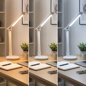 Toolight Toolight, JNH048-T, LED stolní lampa se 3 barvami světla, 5 W, bílá, OSW-56241