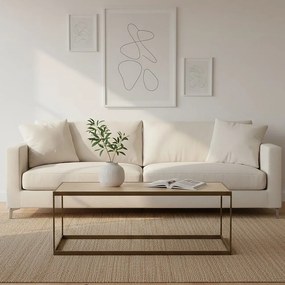 Hnědý/v přírodní barvě konferenční stolek s deskou v dubovém dekoru 40x120 cm Grenoble – Premier Housewares