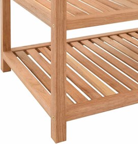 Koupelnový regál masivní ořechové dřevo 64 x 40 x 55 cm 247606