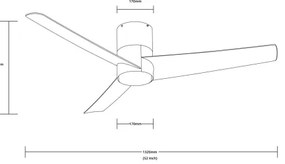 Immax NEO 07135-S-LED Stropní ventilátor FRESH 18W/230V Wi-Fi Tuya chrom+DO