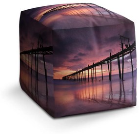 Sablio Taburet Cube Oceán: 40x40x40 cm