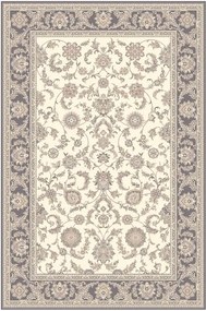 Agnella klasický vlněný koberec Isfahan Anafi Alabaster béžový šedý Rozměr: 100x180 cm