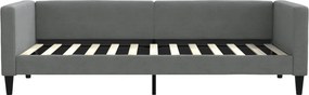 Válenda s přistýlkou tmavě šedá 90 x 200 cm textil 3196579