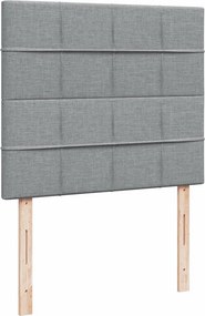 Box spring postel s matrací světle šedá 120x190 cm textil 3291219