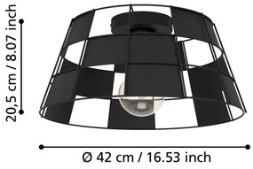 Eglo 43891 - Stropní svítidlo PONTEFRACT 1xE27/40W/230V